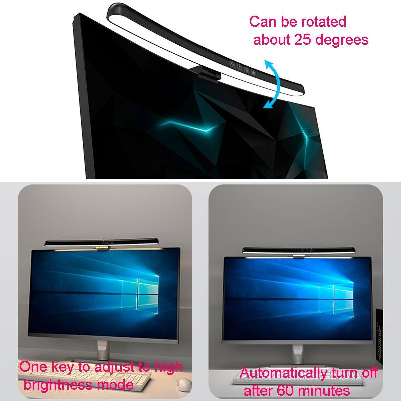 Curved Screen Hanging Desk Lamp Light for Computer Screen & Laptop ...